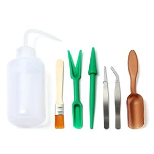 ginsco 7pcs succulent transplanting miniature fairy garden planting gardening hand tools set