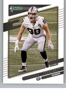 2021 donruss #87 maxx crosby las vegas raiders nfl football trading card