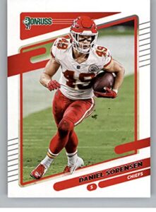 2021 donruss #121 daniel sorensen kansas city chiefs nfl football trading card