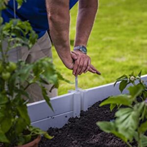 Vita Classic 6 Foot x 6 Foot x 22 inch White Vinyl Keyhole Garden with Composting Basket, BPA, Pthalate Free, VT17107