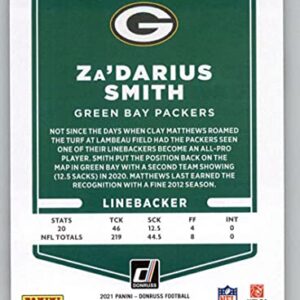 2021 Donruss #159 Za'Darius Smith Green Bay Packers NFL Football Trading Card