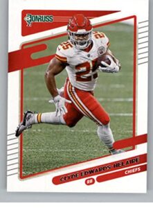 2021 donruss #120 clyde edwards-helaire kansas city chiefs nfl football trading card