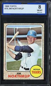 1968 topps #78 jim northrup isa 8 tigers