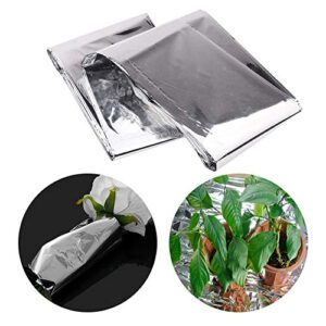 2Pc Plant Reflective Film,82 x 47 inch Silver Plant Reflective Film Garden Grow Light Accessories Greenhouse Reflective Covering Sheets