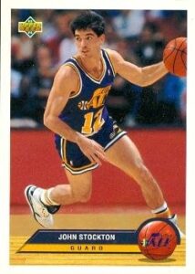 john stockton basketball card (utah jazz) 1993 upper deck #p41