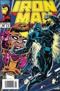 iron man (1st series) #296 (newsstand) (with card) vf ; marvel comic book