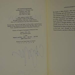 CLIVE BARKER signed The Damnation Game (Hardcover) First Edition/First Printing