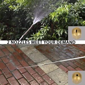 Extendable Hydro Jet Washer High Pressure Power Washer Wand with Hose Nozzle Garden Watering Sprayer Wand Lance for Car Pet Gutter Patio Window