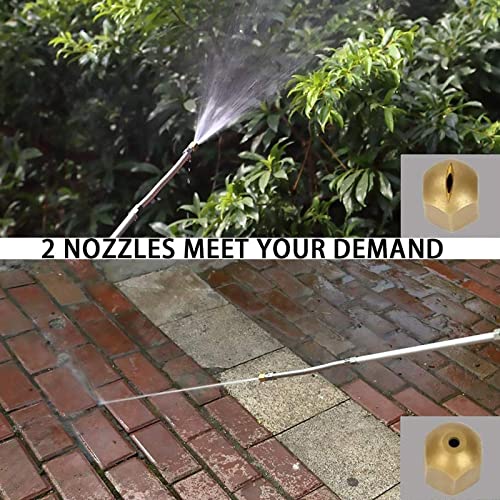 Extendable Hydro Jet Washer High Pressure Power Washer Wand with Hose Nozzle Garden Watering Sprayer Wand Lance for Car Pet Gutter Patio Window