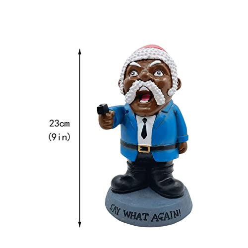 "Say What Again" Angry Garden Gnome, Funny Gnome with a Weapon Resin Ornaments, 9" War Gnome Outdoor Garden Statues for Indoor/ Outdoor/Lawn/Yard Art Decorations