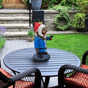 "Say What Again" Angry Garden Gnome, Funny Gnome with a Weapon Resin Ornaments, 9" War Gnome Outdoor Garden Statues for Indoor/ Outdoor/Lawn/Yard Art Decorations