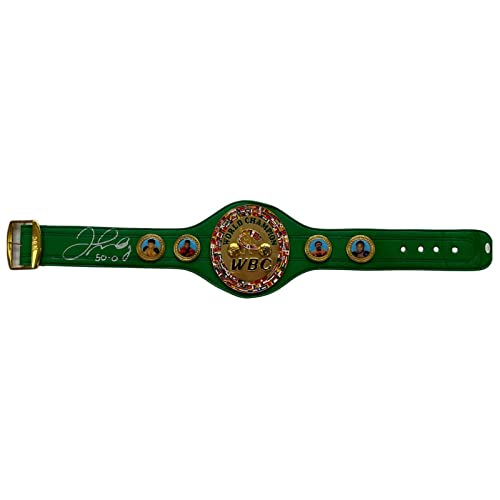 Floyd Mayweather Jr Signed Autographed Green Belt JSA Authenticated 50-0 - Autographed Boxing Championship Belts