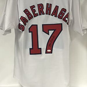 Bret Saberhagen Signed Autographed Boston White Baseball Jersey - JSA COA