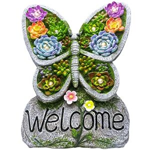 awlly butterfly garden statues outdoor decor sculptures, garden figurines, patio, lawn, yard art decoration