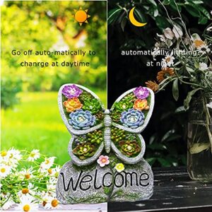 AWLLY Butterfly Garden Statues Outdoor Decor Sculptures, Garden Figurines, Patio, Lawn, Yard Art Decoration