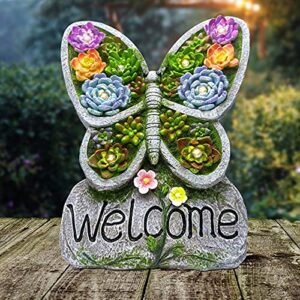 AWLLY Butterfly Garden Statues Outdoor Decor Sculptures, Garden Figurines, Patio, Lawn, Yard Art Decoration