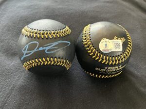 diego cartaya los angeles dodgers autographed signed official black baseball beckett witness coa