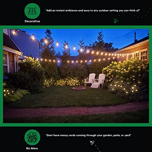 Lumin PRO Solar Lights Outdoor Waterproof Firefly Lights | Bendable & Adjustable | 8LED 2 Pack | Solar Outdoor Lights | Garden, Pathways, Yards, Patios, Landscapes | Outdoor Lights for Patio