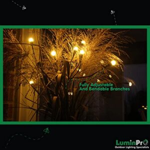 Lumin PRO Solar Lights Outdoor Waterproof Firefly Lights | Bendable & Adjustable | 8LED 2 Pack | Solar Outdoor Lights | Garden, Pathways, Yards, Patios, Landscapes | Outdoor Lights for Patio