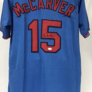 Tim McCarver Signed Autographed St. Louis Blue Baseball Jersey - JSA COA