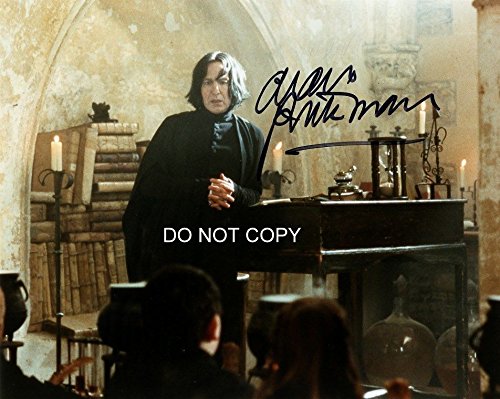 Alan Rickman signed autographed reprint photo as Professor Snape from Harry Potter #2 RP