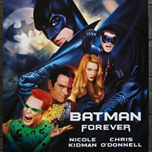 Batman Forever (1995) Movie Poster (27x41) Single-Sided Rolled Never Folded VAL KILMER TOMMY LEE JONES JIM CARREY NICOLE KIDMAN CHRIS O'DONNELL Film directed by JOEL SCHUMACHER Art by PAGE WOOD