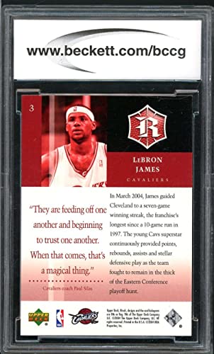 2004-05 Upper Deck Rivals Box Set #3 LeBron James Card BGS BCCG 10 Mint+