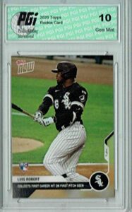 luis robert 2020 topps now #11 just 15,161 made rookie card pgi 10 – baseball slabbed rookie cards