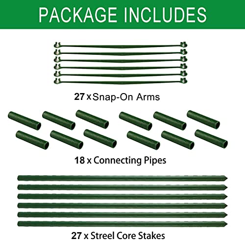 3 Packs Tomato Cages Plant Cages Deformable Up to 48inch Garden Tomato Stakes Vegetable Trellis, Plant Supports Tomato Trellis for Vertical Climbing Plants Flowers Fruits