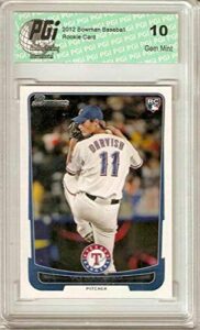 @ yu darvish 2012 bowman #209 rangers rookie card pgi 10 – baseball slabbed rookie cards