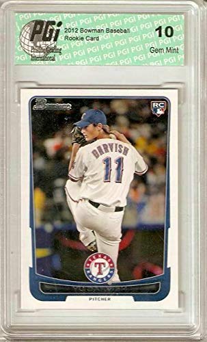 @ Yu Darvish 2012 Bowman #209 Rangers Rookie Card PGI 10 - Baseball Slabbed Rookie Cards