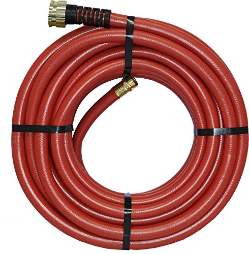 Swan Products CELSGHW58025 Element MAXLite Hot Water Rubber+ Hose with Crush Proof Couplings 25' x 5/8", Red