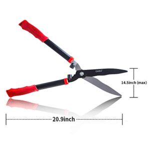 OARA Garden Hedge Shears forTrimming Borders, Boxwood, and Bushes, Hedge Clippers & Shears with Comfort Grip Handles,21 Inch Carbon Steel Bush Cutter