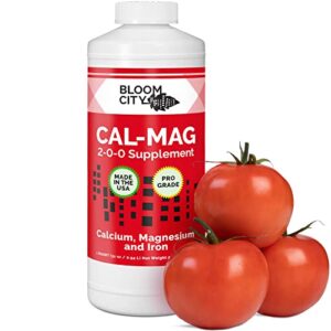 bloom city professional grade ultra pure cal-mag growing fertilizer, quart (32 oz)