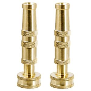 twinkle star heavy-duty brass adjustable twist hose nozzle, 2 pack, twis3432