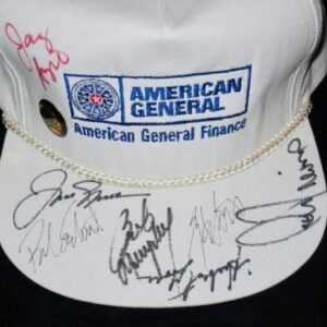 AUTOGRAPHED AMERICAN GENERAL GOLF HAT - Jack Nicklaus, Hubert Green, Lee Trevino - Autographed Golf Equipment