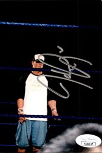 john cena signed wwe 4×6 photo #2 jsa coa – autographed wrestling cards