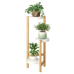 filwh plant stand indoor outdoor plant rack 3 tier 3 potted flower holder ladder plant stands table plant pot stand for multiple for balcony window living room garden patio (3 tier)