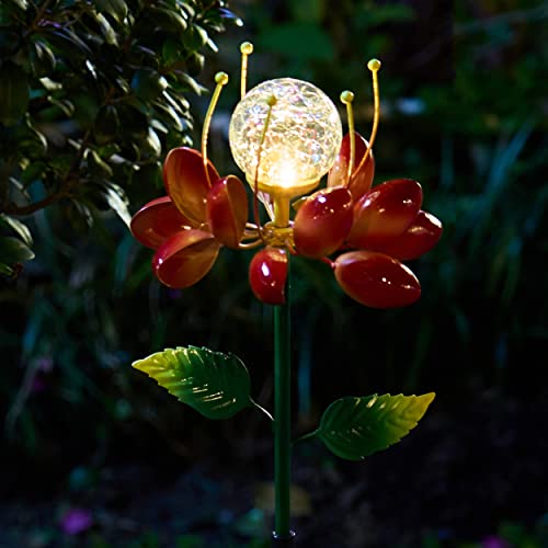 TSTGEE Outdoor Solar Garden Lights Solar Metal Flower Decorative Lights Solar Spinner Decorative Garden Stakes Waterproof for Patio,Yard,Lawn,Garden Decorations