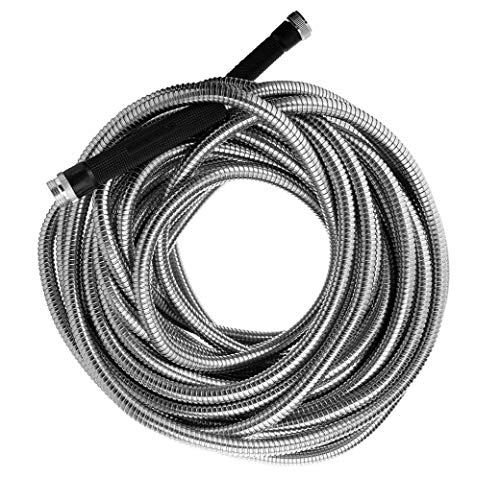 Bionic Steel 75 Foot Garden Hose 304 Stainless Steel Metal Hose – Super Tough & Flexible Water Hose, Lightweight, Crush Resistant Aluminum Fittings, Kink & Tangle Free, Rust Proof, Easy to Use & Store