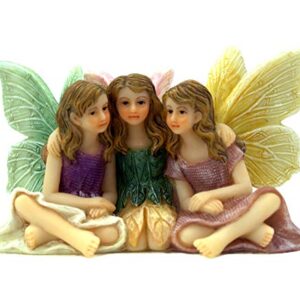 PRETMANNS Fairies for Fairy Garden - Garden Fairy Figurines - Garden Fairies for a Miniature Fairy Garden - Adorable Sitting Fairy Garden Fairies - 1 Piece Sister Fairies