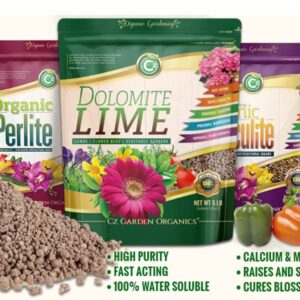 Organic Dolomite Lime - Made in USA - Garden Soil Amendment Fertilizer for Lawns, Plants & Organic Gardens. Calcium/Magnesium Additive. Safely Raise & Stabilize pH. Cures Blossom End Rot in Tomatoes