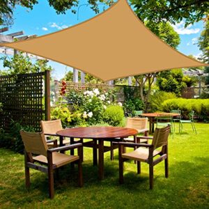 Rectangle Sun Shade Sail with Led Light, 13 x 9 Feet UV Block Canopy Sunshades for Patio, Backyard, Christmas, Party, Garden, Playground Outdoor Facility Active