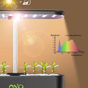 QYO Hydroponics Growing System, 12 Pods Indoor Herb Garden with 36W Full-Spectrum Grow Light, Pump System, Automatic Timer, 23.8'' Height Adjustable, Plants Germination Kit for Home Kitchen Gardening