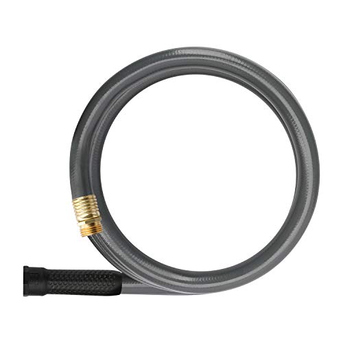 Worth Garden LEAD-IN Short Garden Hose 3/4 in. x 10 ft. NO KINK,No leak,HEAVY DUTY Durable PVC Water Hose with Solid Brass Hose Fittings, Male to Female Fittings,12 YEARS WARRANTY,H065D02