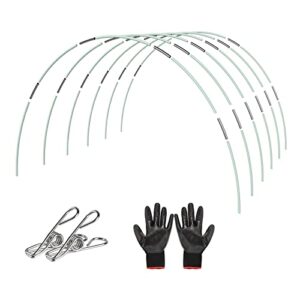 fuuner garden hoops, 6 sets of 7ft long garden hoops for raised beds hoop, fiberglass support hoops frame, 30pcs garden hoops for row cover