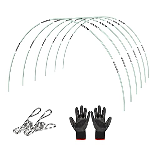 Fuuner Garden Hoops, 6 Sets of 7ft Long Garden Hoops for Raised Beds Hoop, Fiberglass Support Hoops Frame, 30pcs Garden Hoops for Row Cover