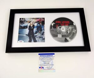 let go cd signed autographed by avril lavigne framed psa/dna coa