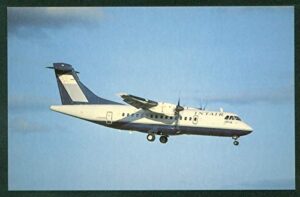 intair canada airplane atr 42 dorval airport montreal aircraft postcard