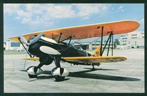 curtiss p-6 hawk pursuit airplane fighter biplane air corps 17th squadron postcard